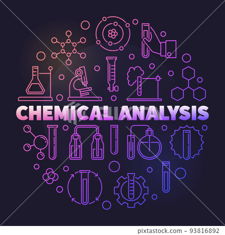 Chemical Analysis vector colorful round outline... - Stock Illustration ...