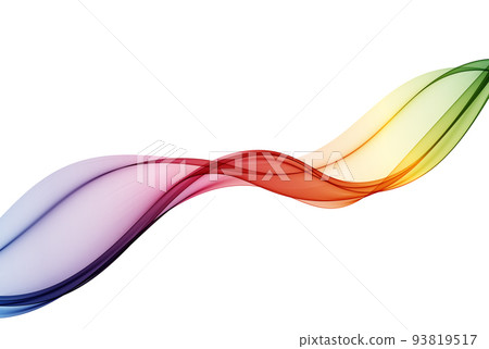 Rainbow wavy lines, transparent color wave...-插圖素材 [93819517] - PIXTA圖庫