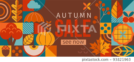 Autumn sale 2022 horizontal banner. - Stock Illustration [93821963] - PIXTA
