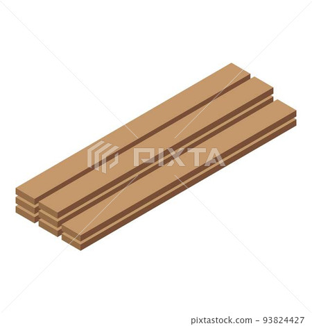 Wood bars icon, isometric style - Stock Illustration [93824427] - PIXTA