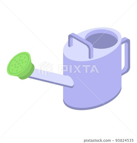Steel watering can icon, isometric style - Stock Illustration [93824535 ...