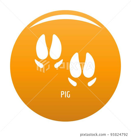 Pig step icon vector orange-插圖素材 [93824792] - PIXTA圖庫
