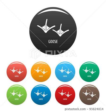 Goose step icons set color vector - Stock Illustration [93824814] - PIXTA