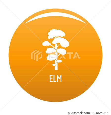 Elm tree icon vector orange - Stock Illustration [93825066] - PIXTA