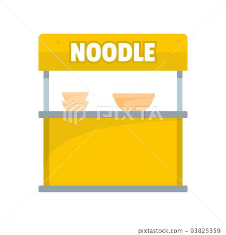 Noodle selling icon, flat style. - Stock Illustration [93825359] - PIXTA
