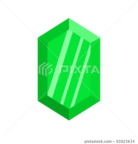 Green adamant icon, flat style. - Stock Illustration [93825614] - PIXTA