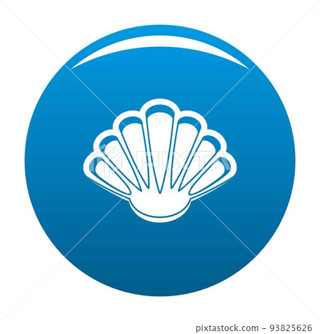 Nice shell icon vector blue-插圖素材 [93825626] - PIXTA圖庫