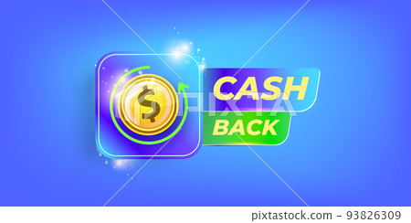 vector money cash back horizontal banner design... - Stock Illustration ...