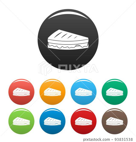 Sandwich icons set color vector-插圖素材 [93831538] - PIXTA圖庫