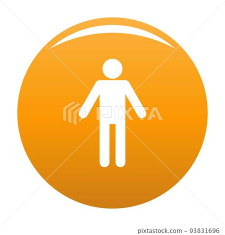 Stick figure stickman icon vector orange - Stock Illustration [93831696 ...
