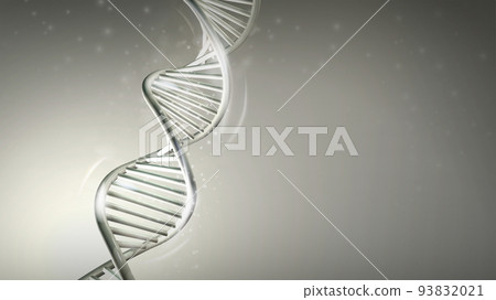 DNA double helix model in gray color, 3D render. - Stock Illustration ...