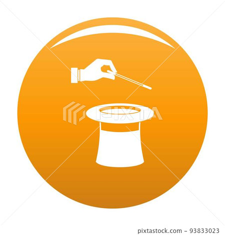 Hat with hand icon vector orange - Stock Illustration [93833023] - PIXTA