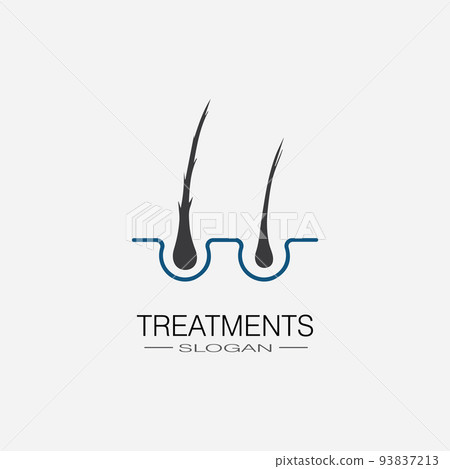 Hair treatment logo vector icon template - Stock Illustration [93837213 ...