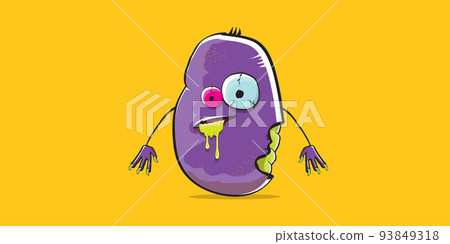 vector funny cartoon spooky violet zombie... - Stock Illustration ...