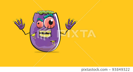 vector funny cartoon spooky violet zombie... - Stock Illustration ...