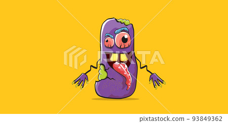 vector funny cartoon spooky violet zombie... - Stock Illustration ...