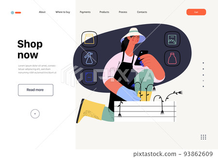 Shop now - Online shopping and electronic... - Stock Illustration ...