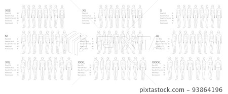 Set of Women XXS XS S M L XL XXL XXXL XXXXL...-插圖素材 [93864196] - PIXTA圖庫