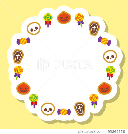 Halloween candy frame sticker - Stock Illustration [93869358] - PIXTA