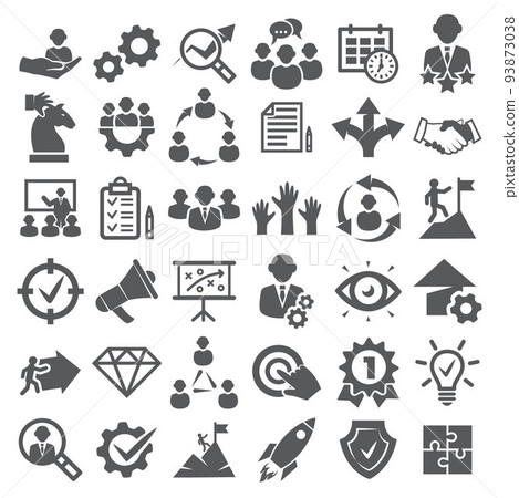 Vector set of management icons set. Contains... - Stock Illustration ...