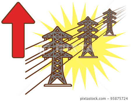 Illustration of a power transmission tower and... - Stock Illustration ...