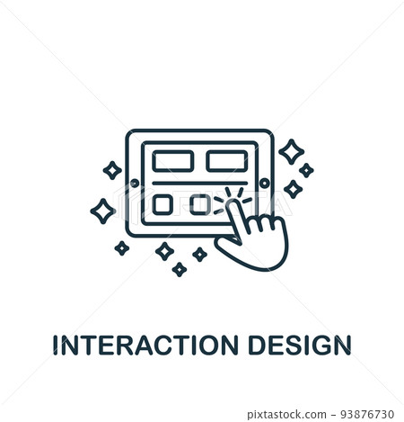 Interaction Design icon. Line simple Web... - Stock Illustration ...