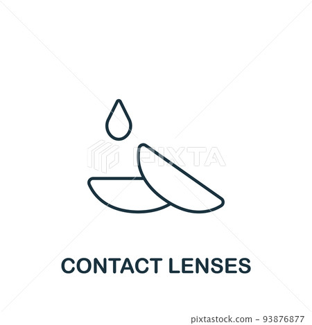 Contact Lenses icon. Line simple icon for... - Stock Illustration ...
