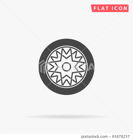 Car wheel flat vector icon-插圖素材 [93878257] - PIXTA圖庫