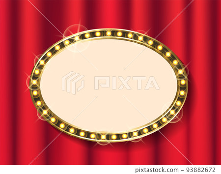 Shiny Oval Signboard, Glowing Frame, Board Vector - Stock Illustration ...