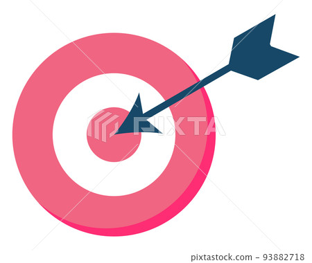 Target Symbol, Round Space with Arrow, Hit Vector - Stock Illustration ...