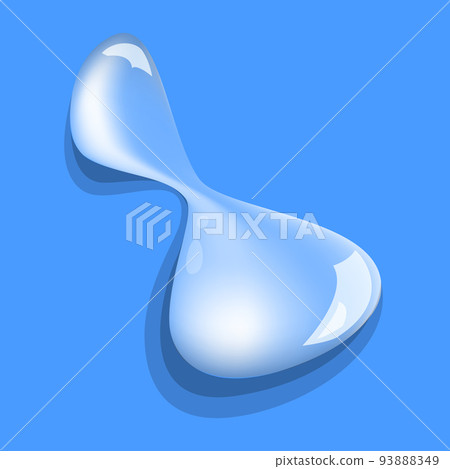 Realistic water drop on surface vector isolated - Stock Illustration ...