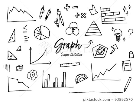 Rough hand drawn illustration of graph - Stock Illustration [93892570 ...