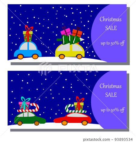 Flyer for Christmas sales. Vector illustration. - Stock Illustration ...