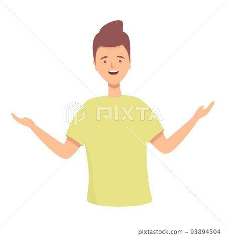 Wow person icon cartoon vector. Happy teenage.... - Stock Illustration ...