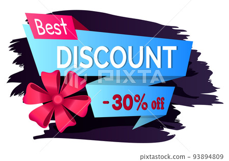 Best Discount 30 Percent Price Reduction Banner - Stock Illustration ...