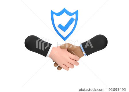 3D. Trust icon. Handshake icon. Partnership and... - Stock Illustration ...