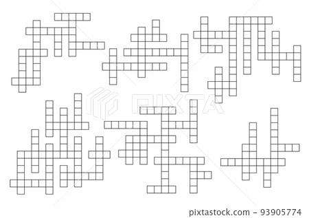 Crossword game grid, vector cross word puzzle... - Stock Illustration ...