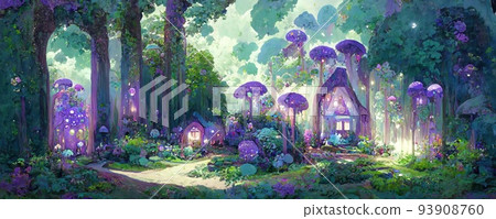 Impressive illustration with a fantastic world... - Stock Illustration ...