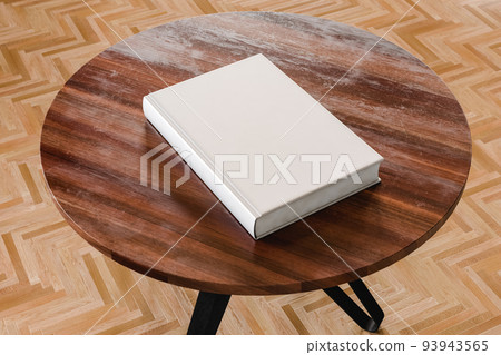 Empty book on wooden table. 3d render. - Stock Illustration [93943565 ...