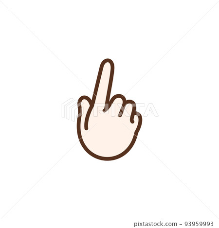 Hand in a pose holding with the index finger - Stock Illustration ...