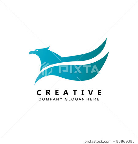 simple eagle wing logo vector symbol - Stock Illustration [93969393 ...