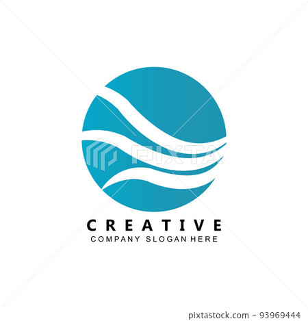 simple ocean wave logo icon vector - Stock Illustration [93969444] - PIXTA