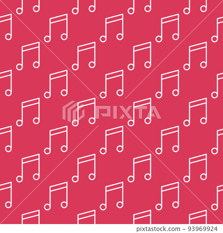 Musical Note red seamless pattern - vector... - Stock Illustration ...
