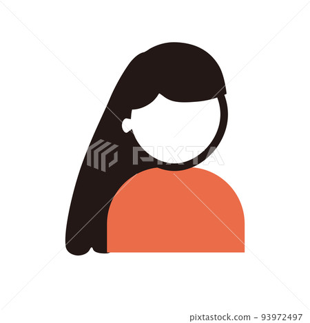 Anonymous woman icon illustration in flat design - Stock Illustration ...