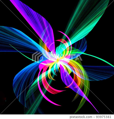 colorful abstract light flower illustration - Stock Illustration ...
