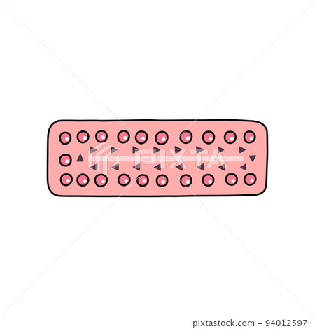 oral contraceptives pills, hormonal birth... - Stock Illustration ...