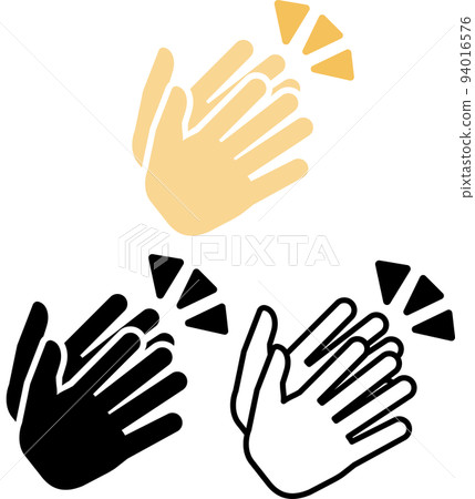Applause simple and cute illustration set - Stock Illustration ...