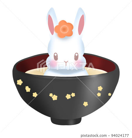 White miso zoni rabbit - Stock Illustration [94024177] - PIXTA