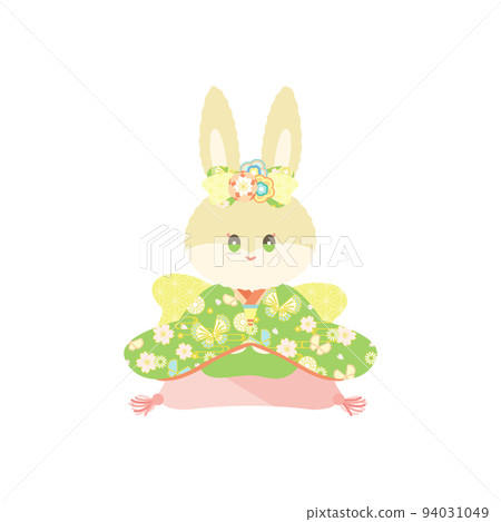 Illustration of rabbit in kimono - Stock Illustration [94031049] - PIXTA