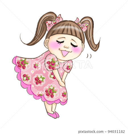 Child bowing - Stock Illustration [94031182] - PIXTA